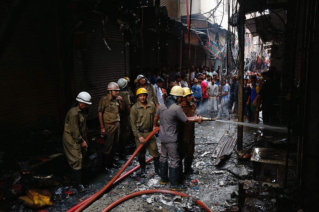 Fire at cloth godown in Delhi's Gandhi Nagar market, many shops gutted