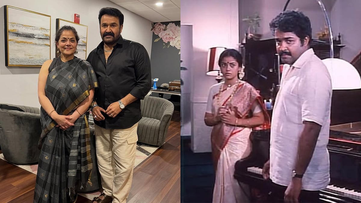 Mohanlal meets Asha Jayaram again after 40 years in US, fans celebrate ...