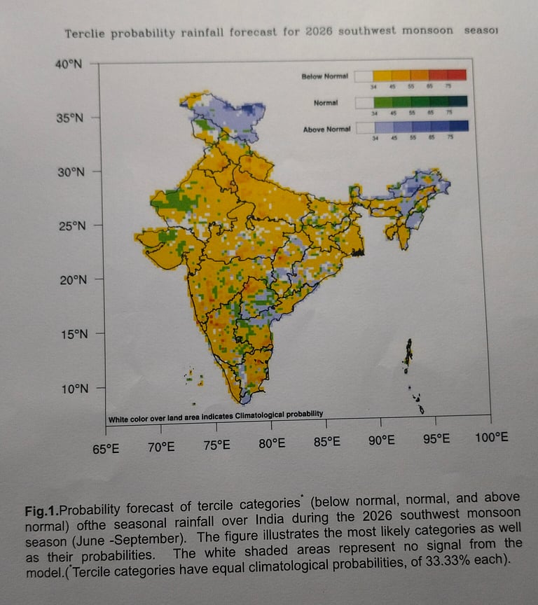 IMD Forecasts Below Normal South West Monsoon Rainfall in 2026, El Niño ...