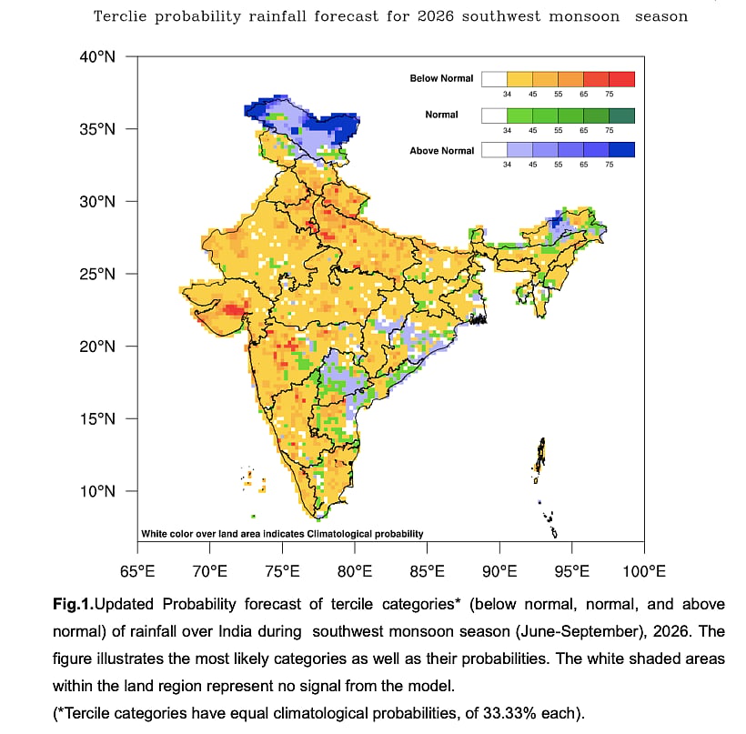IMD Cuts 2026 Monsoon Forecast to 90% of LPA, Warns 60% Chance of ...