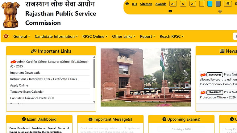 RPSC RAS 2026 notification out for 607 posts; apply online by July 3