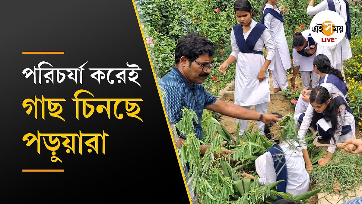 School Garden Learning: বিদ্যালয় জুড়ে বিশাল বাগান, নিজেদের হাতে গাছের ...