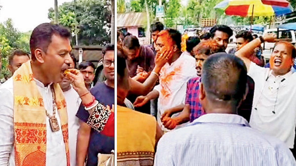 গ্রেপ্তারির খবর পেয়েই উচ্ছ্বাসে ভাসল দিনহাটা