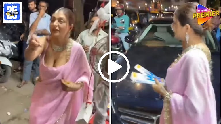TV actress Khushi Mukherjee bursts crackers video viral | मुंबईत टीव्ही ...
