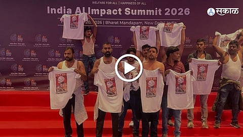 AI Impact Summit 2026 Protest at Bharat Mandapam | Youth Congress ...