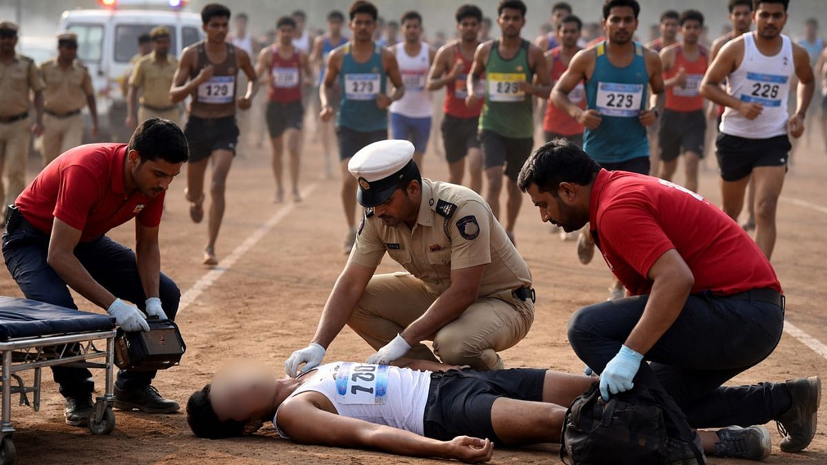 1600 meter physical test death Chhatrapati Sambhajinagar news : पोलिस ...