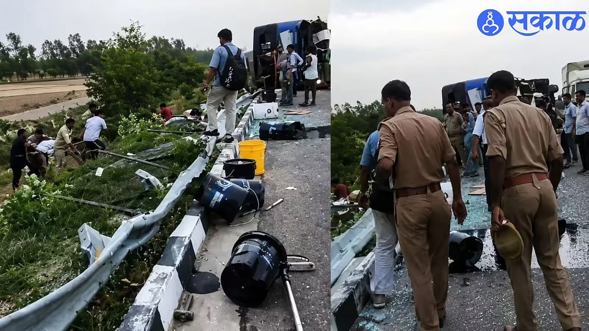 Unnao Accident: आग्रा-लखनऊ एक्सप्रेसवेवर डबल डेकर बस उलटली ६ जणांचा ...