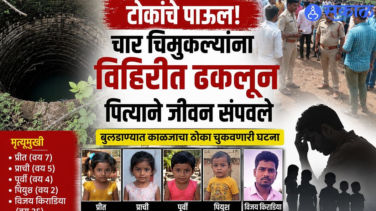Buldhana Tragedy: पत्नीशी वादानंतर पित्याचा टोकाचा निर्णय चार ...