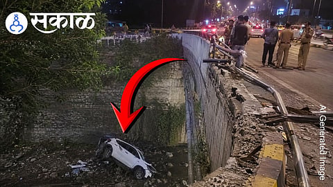 Drunk Teen Driver Crashes Speeding Car Off Garware Bridge in Pune ...