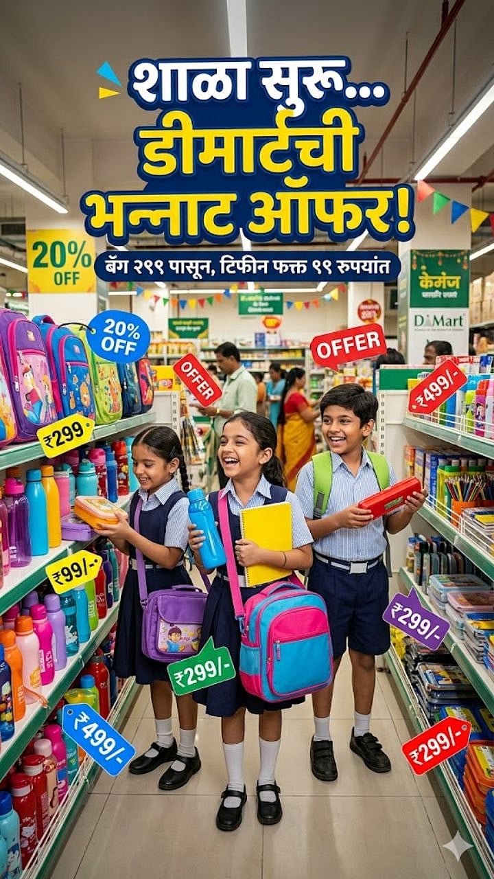 शाळा सुरू होताच डीमार्टचा धमाका! पालकांची होत आहे मोठी बचत... काय आहे ...