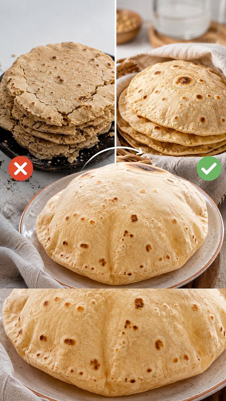 चपाती कडक पडते? मऊ राहण्यासाठी पीठ मळण्याचे 'हे' शास्त्र जाणून घ्या ...