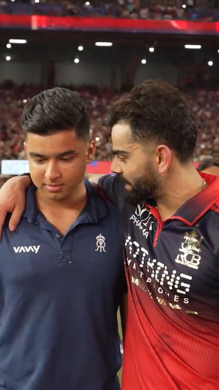 Vaibhav Sooryavanshi Sports Fresh New Haircut While Watching RCB vs GT ...