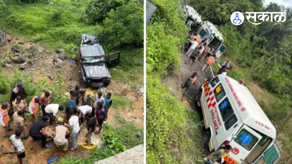 THAR CAR ACCIDENT ON MUMBAI-GOA HIGHWAY | मुंबई गोवा महामार्गावर थार ...