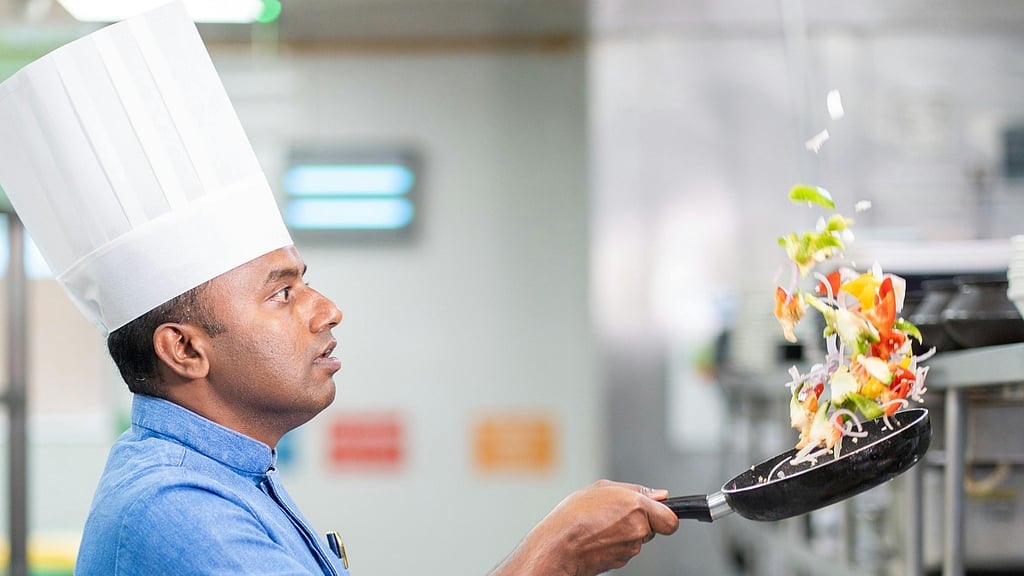 How do chefs stay cool in the hot kitchens during summer?