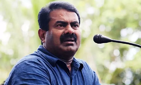 கருணாநிதி குறித்து அவதூறு பேச்சு- கரூரில் சீமான் மீது 2 பிரிவுகளில் வழக்கு