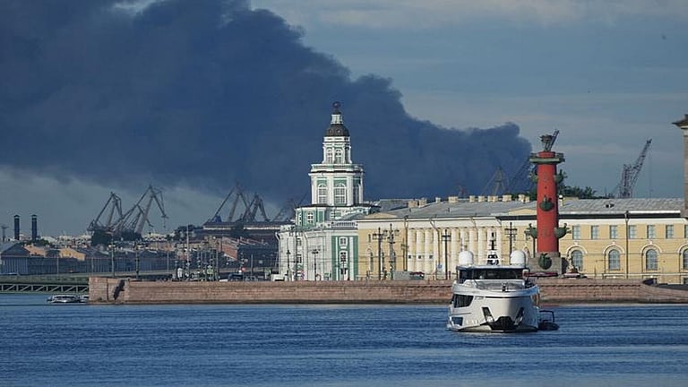 Ukraine's drone strikes set gloomy tone for Putin's economic showcase