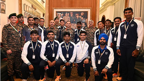 Army Chief Gen Upendra Dwivedi felicitates Indian Army sportspersons ...