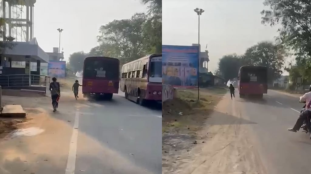 Class 12 student going for board exams forced to run behind bus after ...