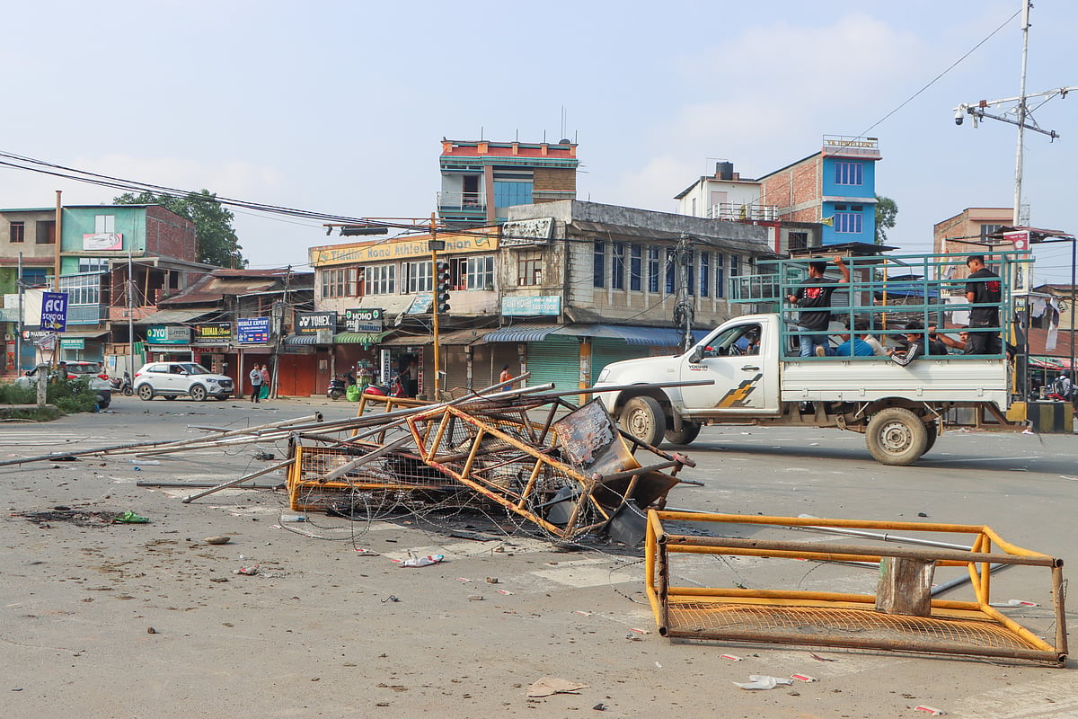 Protests against Meitei militia leader's arrest continue in Manipur ...