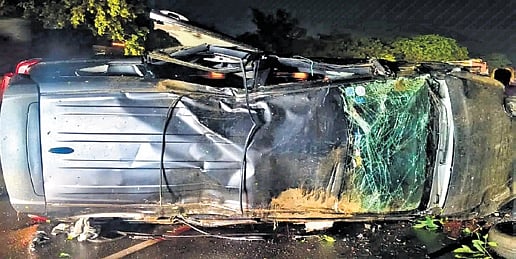 25-year-old techie killed, seven injured as car overturns in Hyderabad