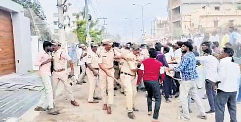 Violence erupts at Ibrahimpatnam as TDP cadre attacks house of Jogi Ramesh