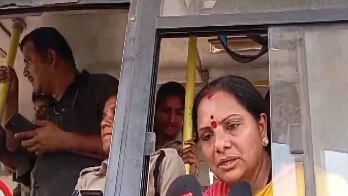 Telangana Jagruthi president Kavitha detained after protests against ...