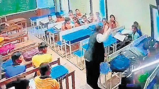 Viral video of headmaster beating students in school classroom in ...