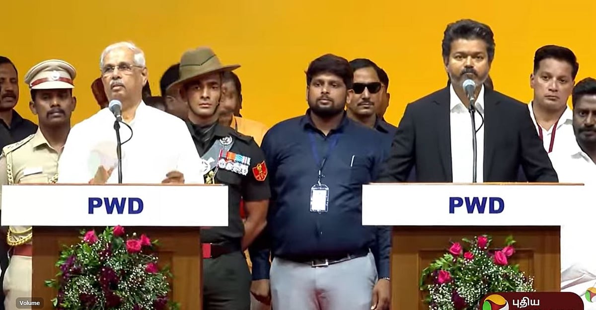 TVK chief Joseph Vijay sworn in as Tamil Nadu CM; Governor Arlekar ...
