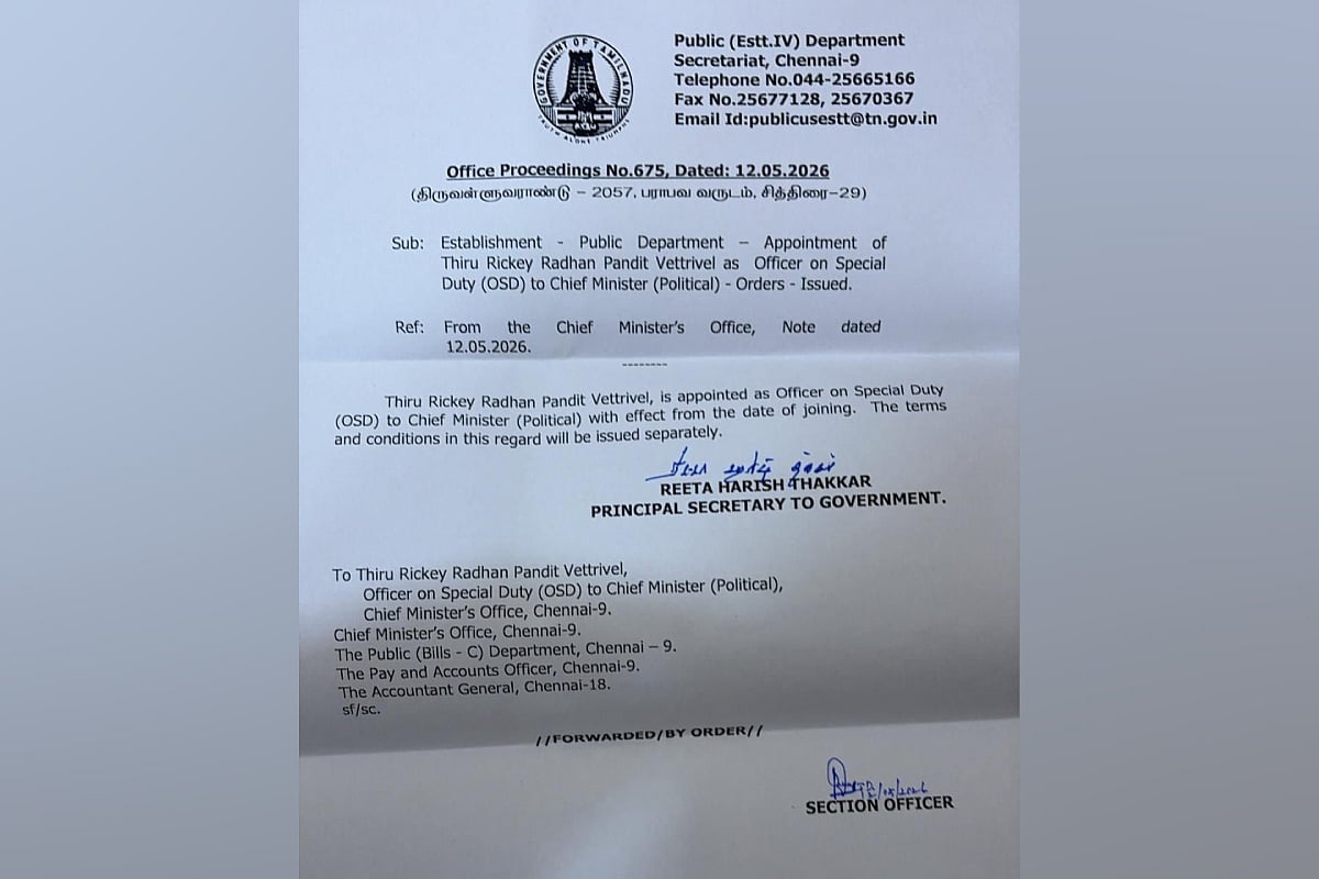 Vijay's astrologer becomes OSD (Political) to CM; draws criticism