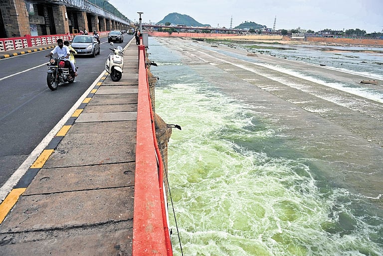 Prakasam Barrage gates open after 7 months much to farmers’ delight
