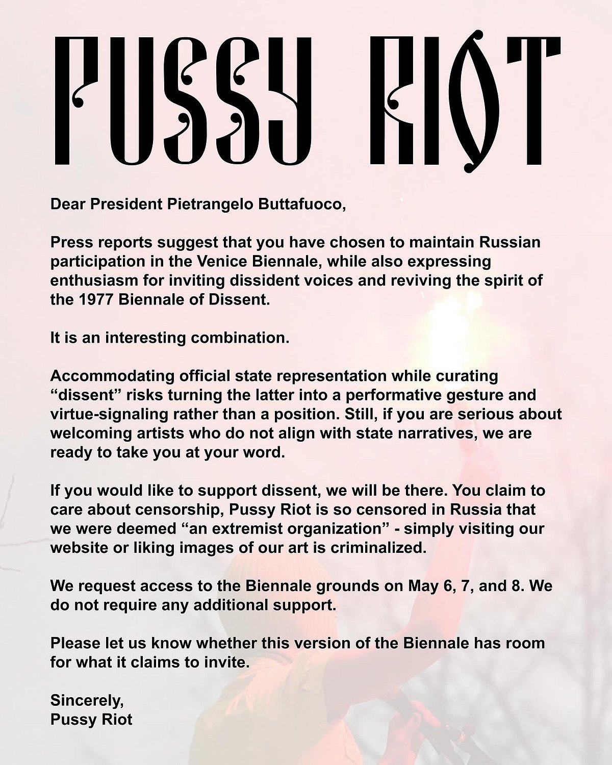 Why Pussy Riot Is Challenging Russia’s Return To Venice Biennale 2026 ...