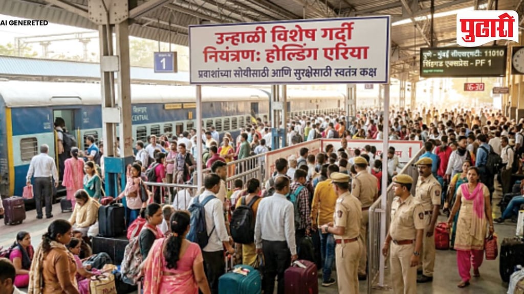 पुणे रेल्वेस्थानकावर ‘होल्डिंग एरिया’; उन्हाळी गर्दी नियंत्रणासाठी नवे ...