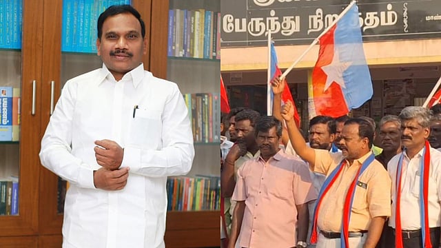 VCK Protest Demands DMK Action Against A. Raja Over RSS Allegations