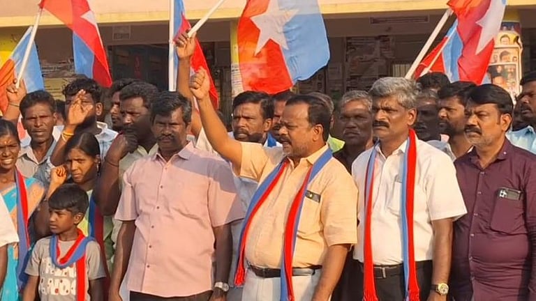 VCK Protest Demands DMK Action Against A. Raja Over RSS Allegations