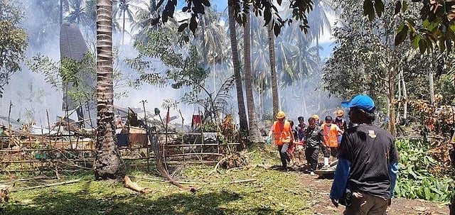 C-130 aircraft crashes in Sulu