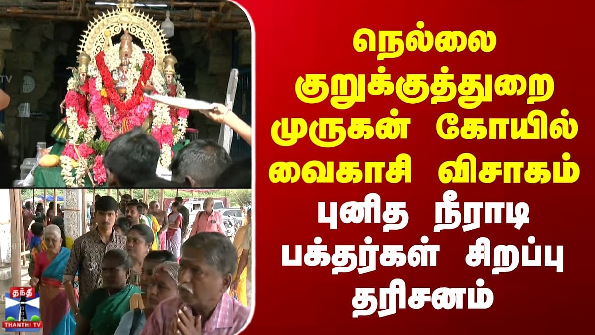 Vaikasi Visakam: நெல்லை குறுக்குத்துறை முருகன் கோயில் வைகாசி விசாகம் ...