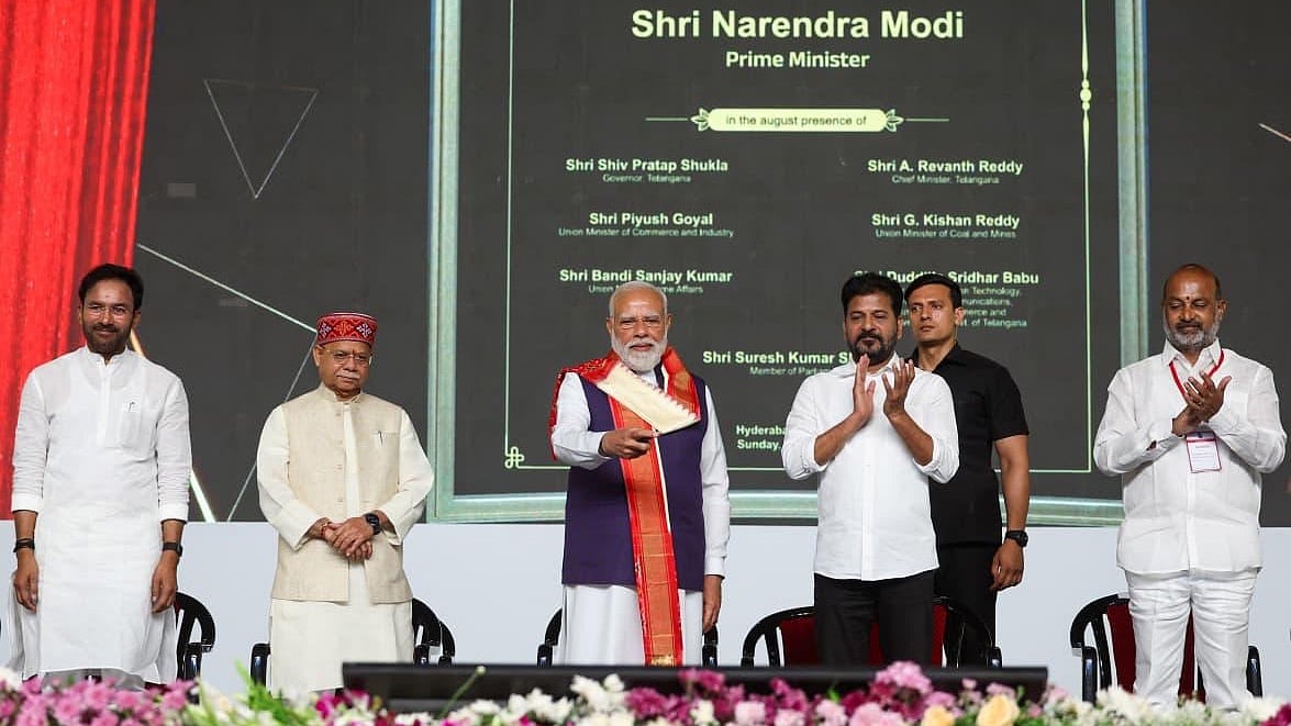 PM Modi’s witty response to Revanth Reddy at Hyderabad event